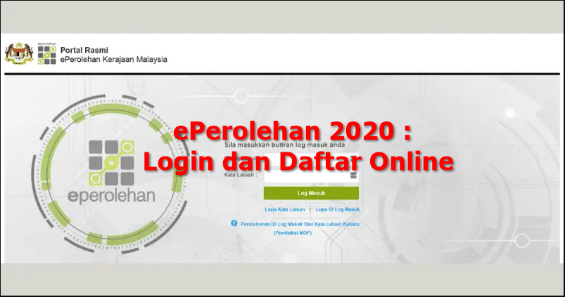 ePerolehan 2021: Login dan Daftar Online