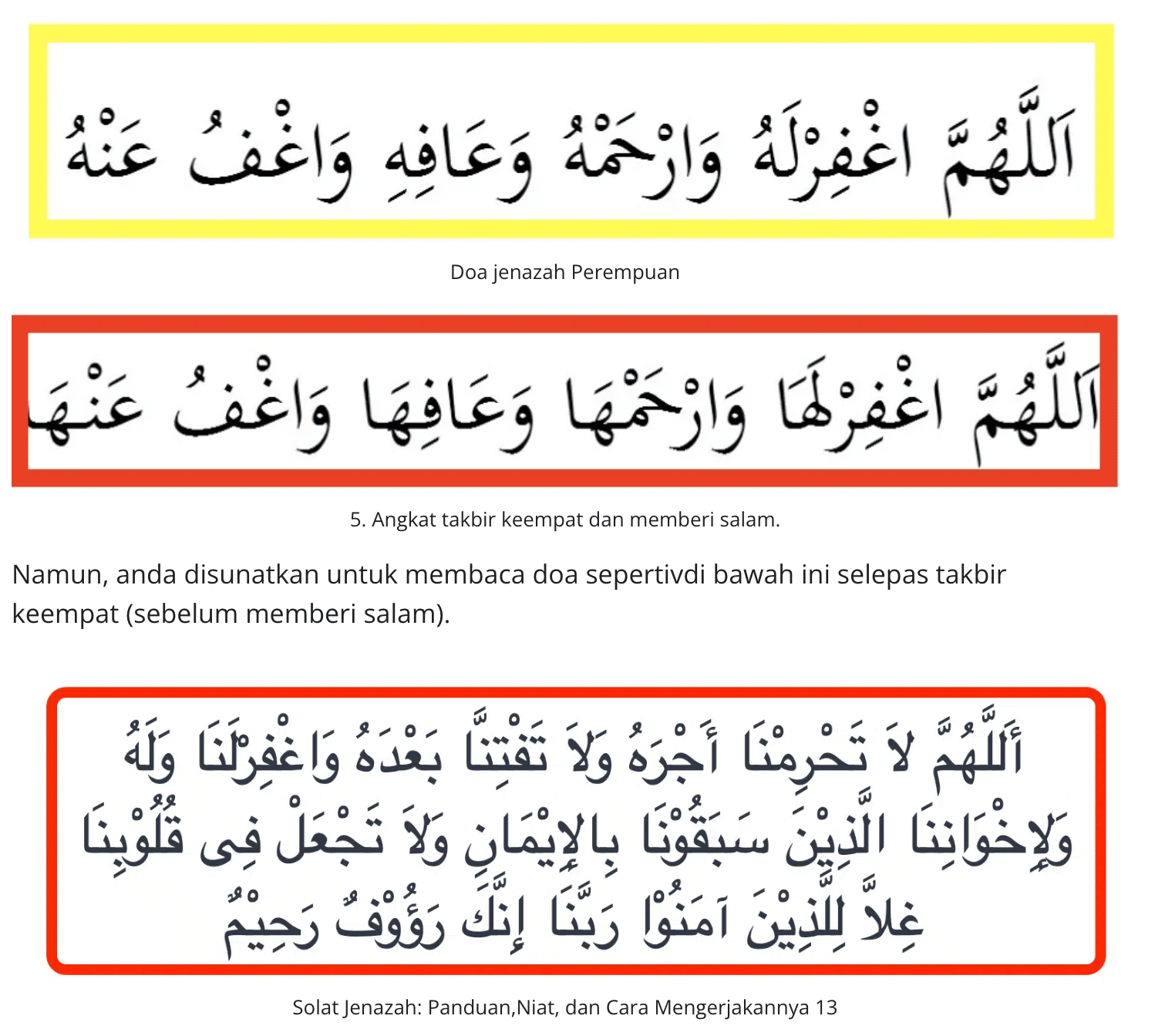 Solat Jenazah: Niat dan Cara Menunaikannya - Info rakyat