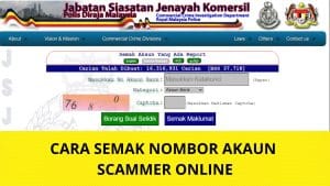 Cara Semak No Akaun Scammer Online - Info rakyat
